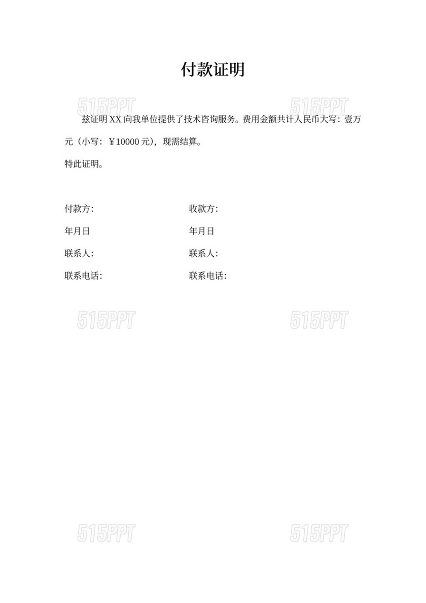 付款证明 515PPT